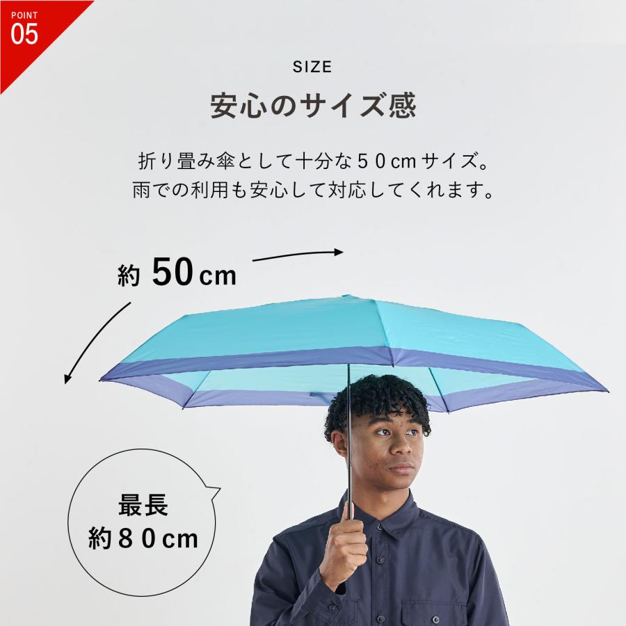 マジカルテック MAGICAL TECH 折りたたみ傘 軽量 晴雨兼用 雨傘 日傘 メンズ レディース 50cm UVカット 紫外線対策 ヘムボーダー 31-230-10286-02 ...