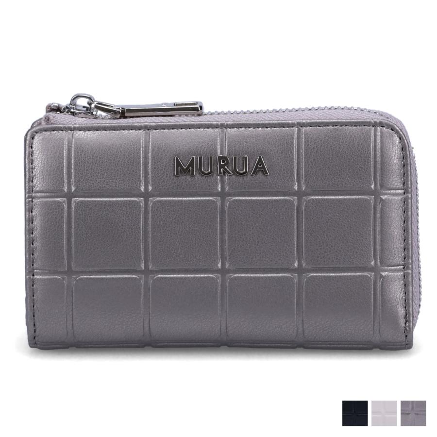 MURUA ムルーア キーケース キーホルダー レディース 5連 L字ファスナー KEY CASE ブラック アイボリー シルバー 黒 MR-W1173 : Goods Lab Plus ...