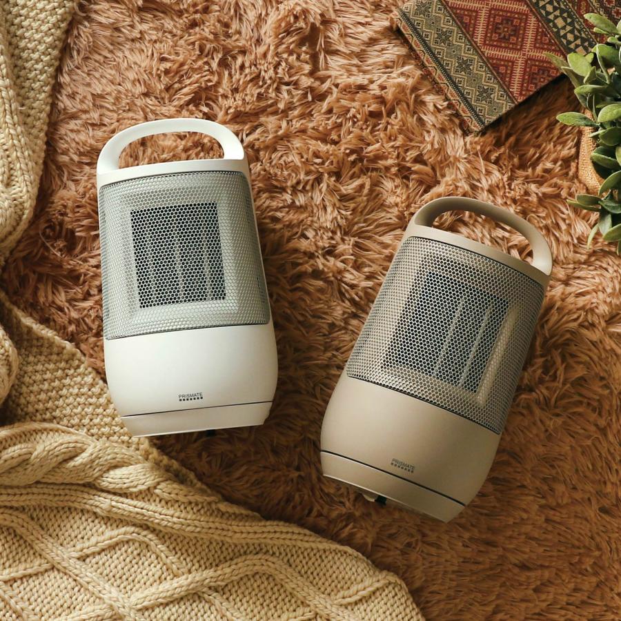 PRISMATE プリズメイト セラミックファンヒーター 電気ヒーター ストーブ 暖房器具 コンパクト 首振り 小型 ミニ 温度調節 PR ...