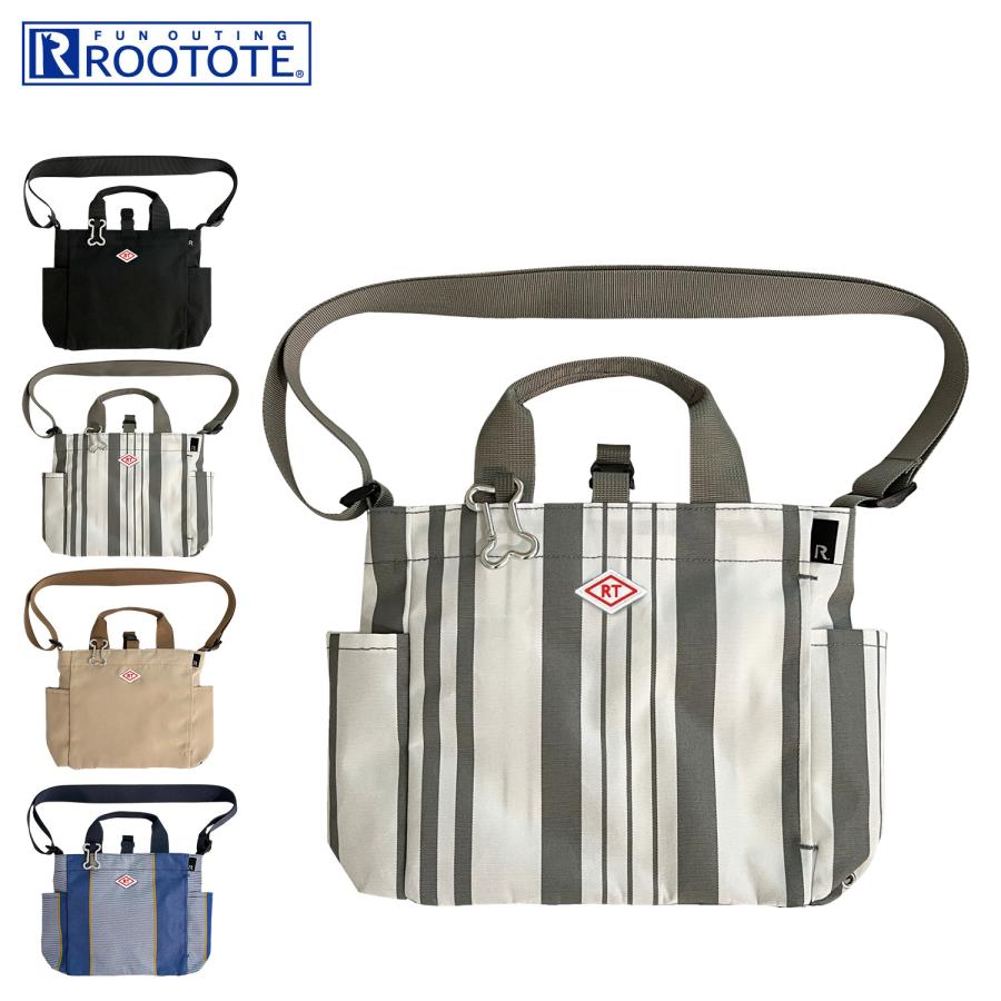 ROOTOTE ルートート トートバッグ バッグ ショルダー メンズ レディース 撥水 散歩 犬 猫 ペット SN.スクエア.DOG.BUDDY-B ブラック グレー ベージュ ブルー ...