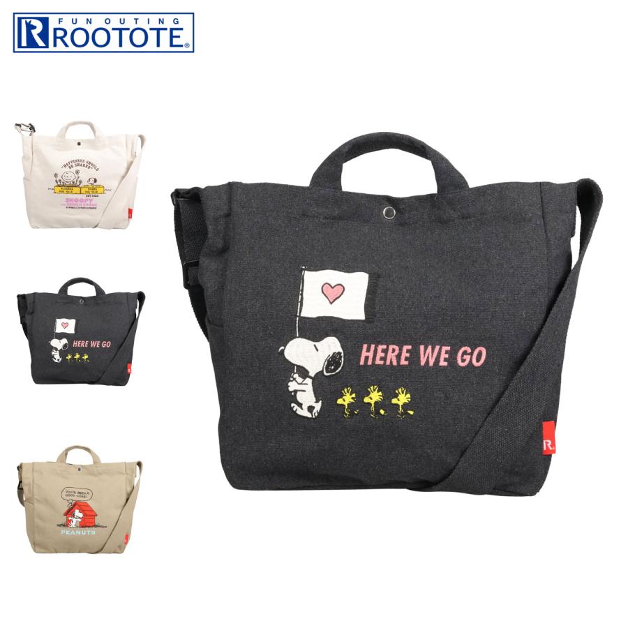 ROOTOTE ルートート ショルダーバッグ ミディアム スヌーピー メンズ レディース 斜めがけ 大人 軽量 ピーナッツ コラボ IP.MED.2way.Peanuts-0J : Goods ...