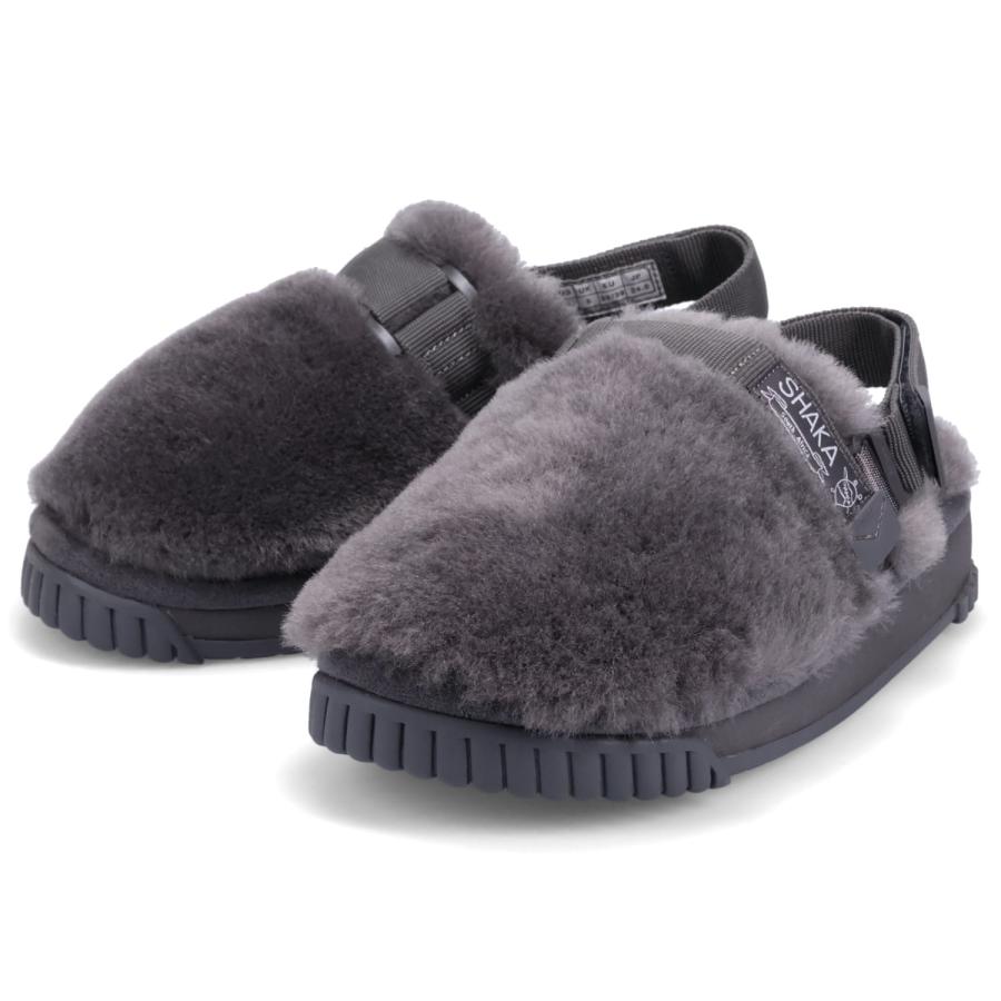 SHAKA（シャカ） クロッグサンダル スナッグ レディース ムートン ファー SNUG CLOG MOUTON グレー 433207 ...
