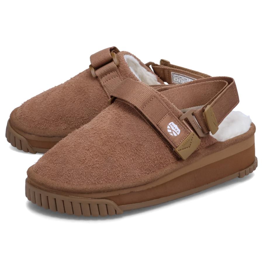 SHAKA（シャカ） サンダル スナッグ クロッグ ボア プラットフォーム へアリースエード レディース SNUG CLOG BOA ...