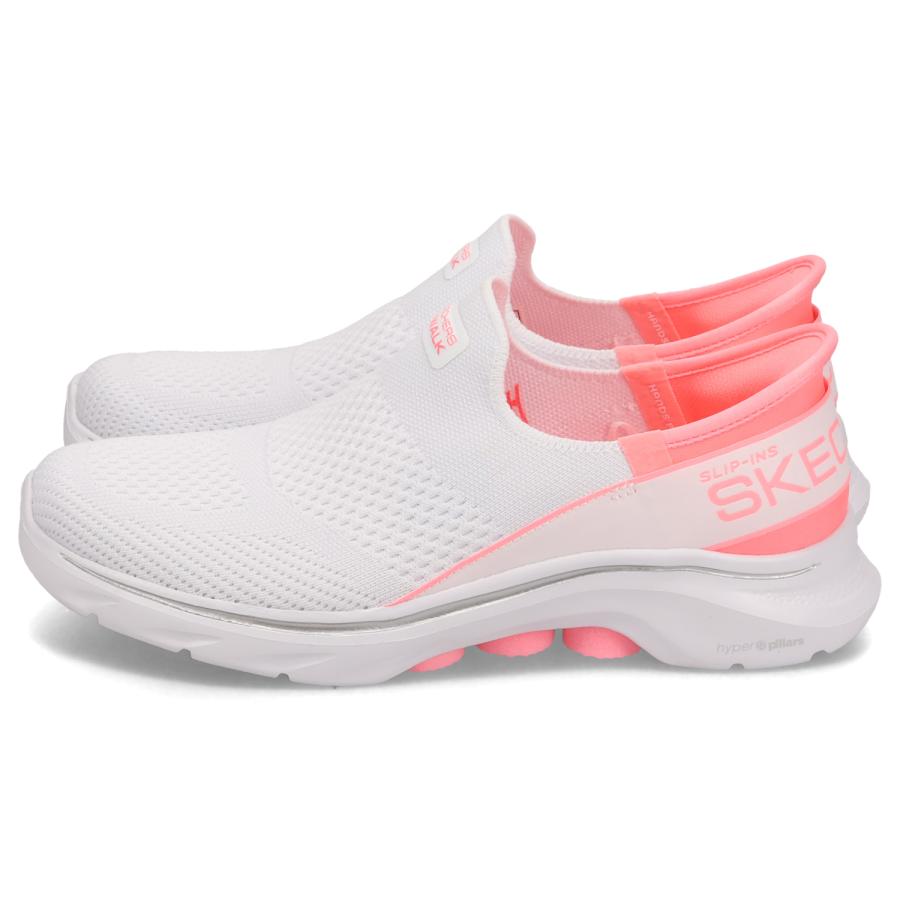 SKECHERS（スケッチャーズ） スリップインズ ハンズフリー ゴーウォーク 7 スニーカー スリッポン レディース ホワイト 白 ...
