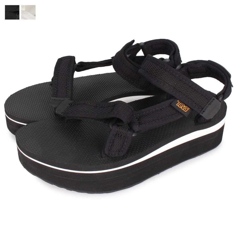 Teva（テバ） スポーツサンダル フラットフォーム レディース 厚底 FLATFORM UNIVERSAL MESH PRINT ブラック ...