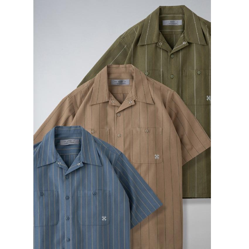 BLUCO ブルコ 0108 STANDARD WORK SHIRTS S/S スタンダード ワークシャツ BK/L.BL/NV/WT/BE-STP/OL-STP/S.BL-STP ...