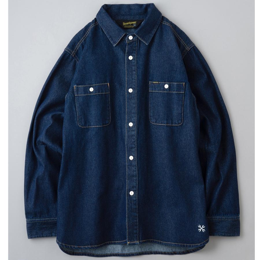 BLUCO（ブルコ） 30％OFF!! 1122 DENIM WORK SHIRTS L/S デニム ワークシャツ 長袖 3color BLK ...