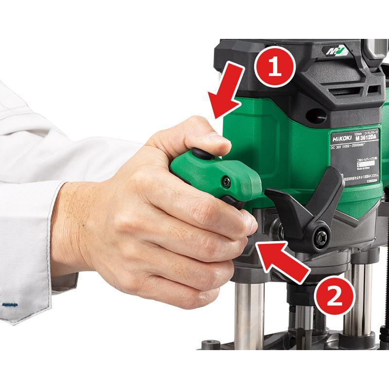 HiKOKI M3612DA(NN) コードレスルータ 18V 36V ブラシレスモーター 軸径12mm 本体のみ ハイコーキ(旧日立工機 ...