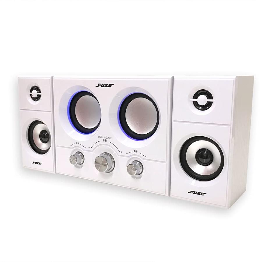 FUZE 2.1ch アンプ内蔵 Bluetooth スピーカー DAS219BT ホワイト AUX ダブルウーファー 重低音 ホ : GOOD ZERO - 通販 - Yahoo!ショッピング