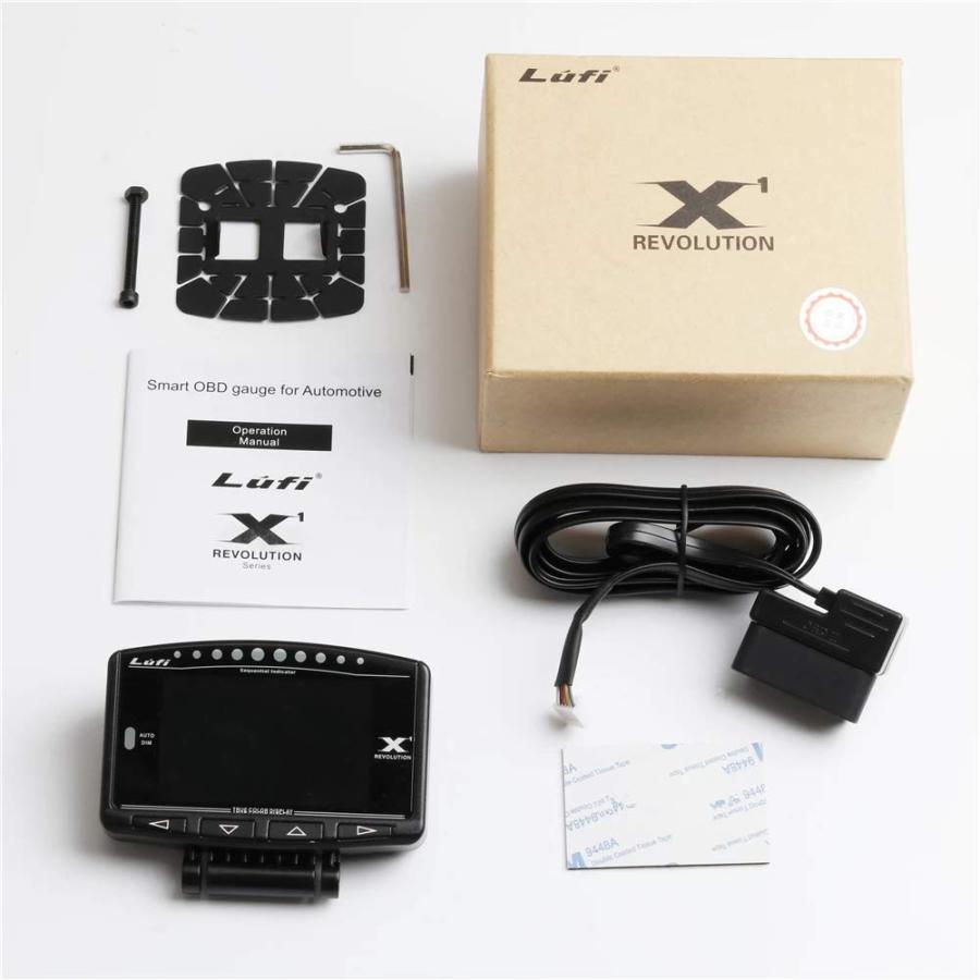 OBD2 メーター LUFI X1 OBD 英語版 車HUD ヘッドアップディスプレイ 多機能デジタルメーター 車載スピードメーター ...