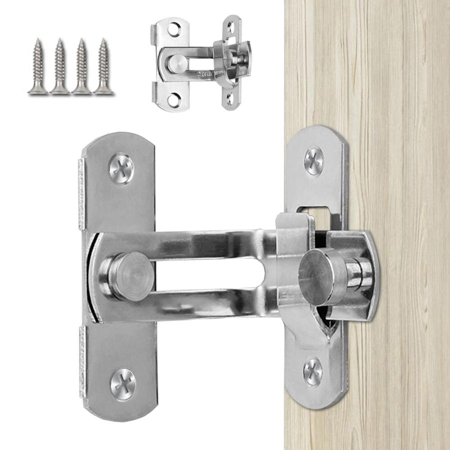 YFFSFDC 90度直角ドアロック 2個 ドア留め金 ステンレス製 ドア掛け金 スライディングドア ロック スライドロック 後付け 回 : GOOD ZERO - 通販 - Yahoo!ショッピング