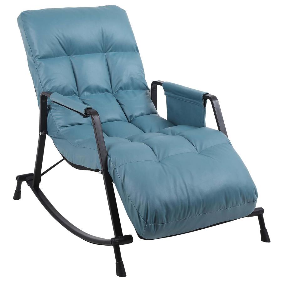 PINIQUE 座椅子 高座椅子 肘掛け リクライニングチェア 5段階 リクライニング ハイバック 背もたれ・足リクライニング 揺れる椅子 ...