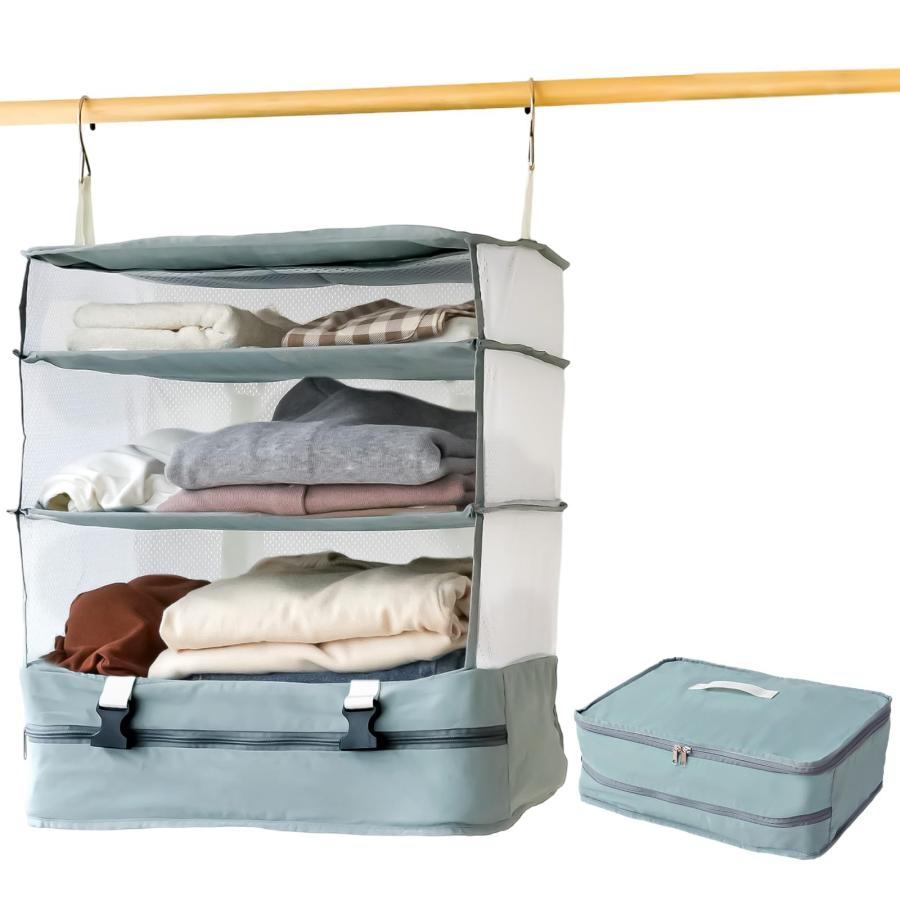 atRise[アットライズ] トラベルポーチ 吊り下げ [ 旅先で作る 専用クローゼット ] クローゼット吊り下げ収納 4段 衣装ラック 吊り下げポー : s-b0chj87vwv ...