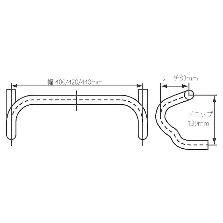 3T ROTUNDO TEAM STEALTH 400mm ハンドル : GORO BIKE - 通販 - Yahoo!ショッピング