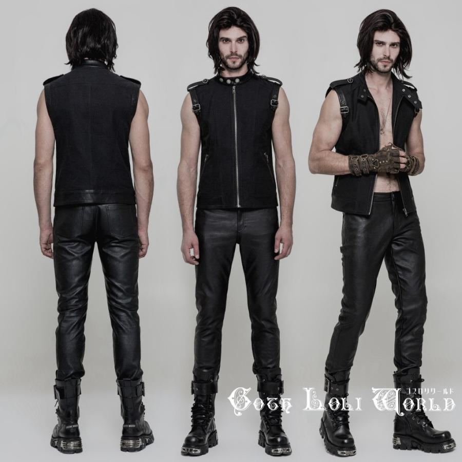 ゴスロリワールド OK-321PCM-BK ゴスロリ サイドジッパー フェイクレザー スリムパンツ メンズ ゴシック パンク ビジュアル系 V系 : 株式会社ゴスロリワールド - 通販 ...