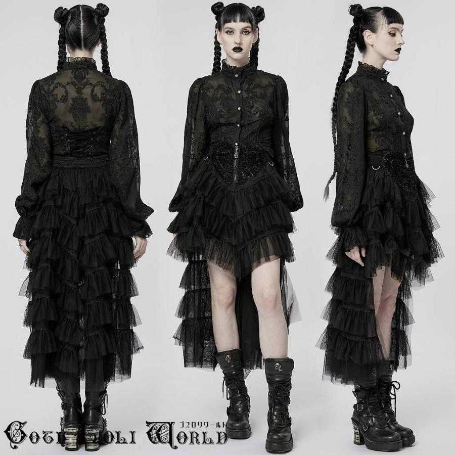 ゴスロリワールド WLQ-105BQF-BK フロントファスナーティアードチュール スカート 黒色 レディース ゴシック ゴスロリ パンク V系 : 株式会社ゴスロリワールド - 通販 ...