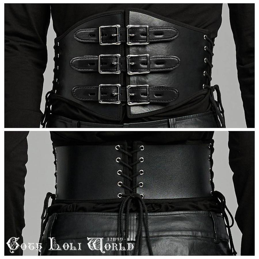 ゴスロリワールド WS-635YDM-BK トリプルベルトマット素材レースアップ コルセット 黒色 ファッション ゴシック ゴスロリ パンク V系 : 株式会社ゴスロリワールド - 通販 ...