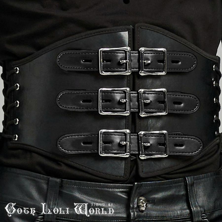 ゴスロリワールド WS-635YDM-BK トリプルベルトマット素材レースアップ コルセット 黒色 ファッション ゴシック ゴスロリ パンク V系 : 株式会社ゴスロリワールド - 通販 ...