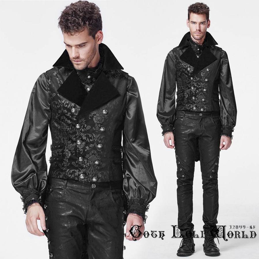 ゴスロリワールド Y-596-BK 丸裾燕尾ジャガードダマスク柄カラマニョール ベスト ファッション ゴスロリ パンク ビジュアル系 V系 : 株式会社ゴスロリワールド - 通販 ...