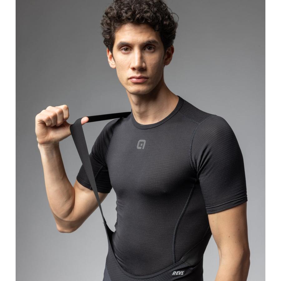 ALE(アレ)スポーツインナーシャツ 冬 暖かい メンズ アンダーシャツ [ベースレイヤー] 速乾 インナーウェア 自転車 ロードバイク (GRID MAN BASELAYER ...