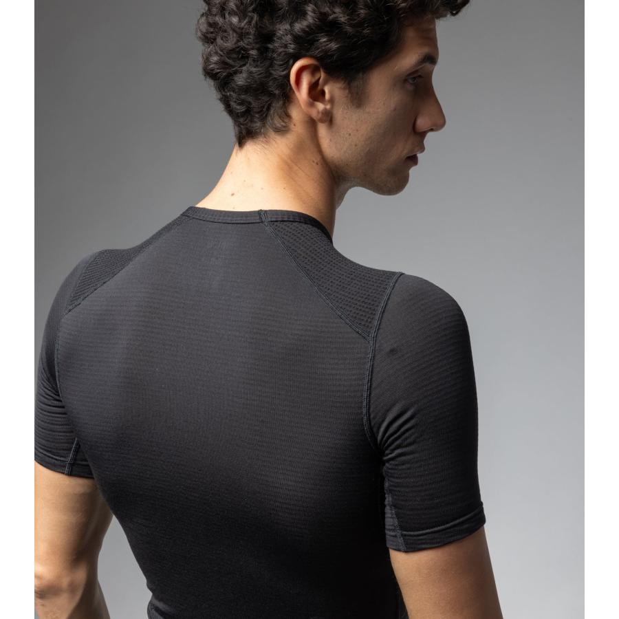 ALE(アレ)スポーツインナーシャツ 冬 暖かい メンズ アンダーシャツ [ベースレイヤー] 速乾 インナーウェア 自転車 ロードバイク (GRID MAN BASELAYER ...