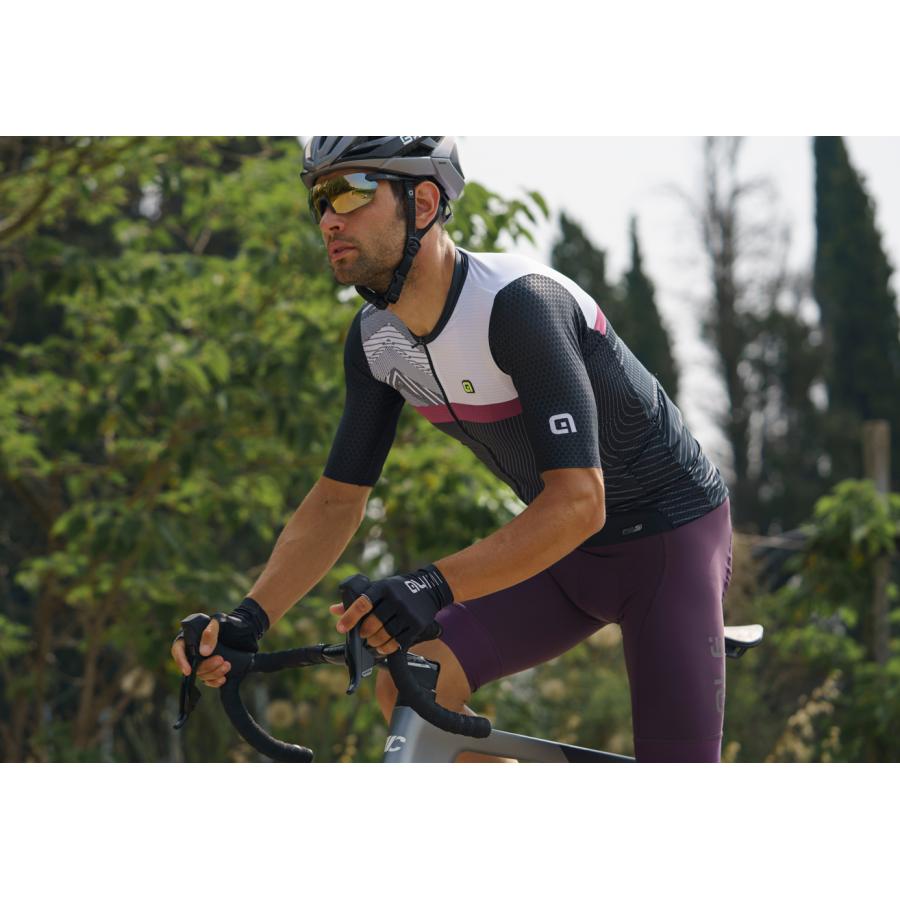 ALE(アレ)サイクルジャージ 半袖 夏 メンズ [UPF50+ ALEの最高峰ジャージ] エアロ 通気性 速乾性 自転車 ロードバイク サイクルウェア (ZIG ZAG JERSEY ...