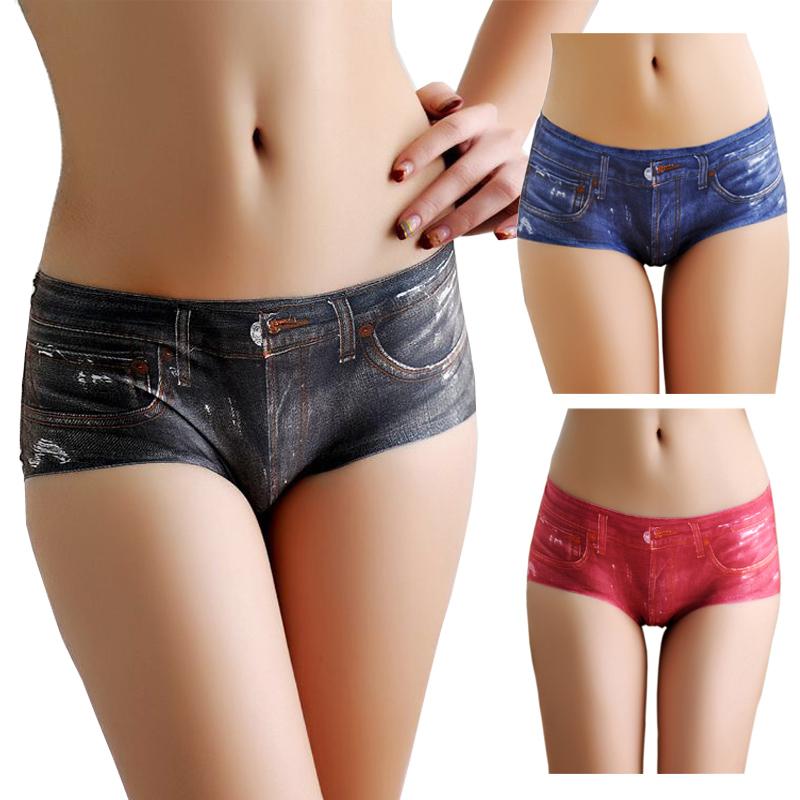 ショーツ レディース デニム風 パンツ 下着 下着レディース ひびかない シームレスショーツ ノーライン ヒップハング ボクサーパンツ T-1630 : GoWoJ - 通販 - Yahoo ...