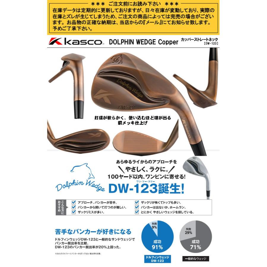キャスコ ドルフィンウェッジ Kasco DOLPHIN WEDGE Copper カッパーストレートネックタイプ DW-123 NSPRO 950GH neo スチールシャフト ...