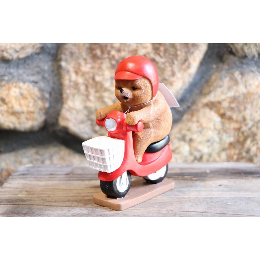 MURATAYA レジンダッドベアー スクーター 3272 村田屋産業 クマ 置物 お洒落 おしゃれ 可愛い かわいい ぶさかわいい 面白い オーナメント ガーデニング : グリーンプラザ山長 ...