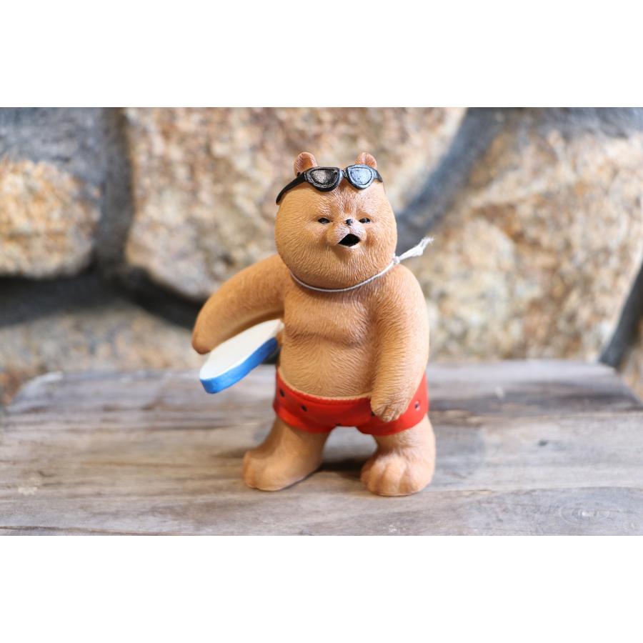 MURATAYA レジンダッドベアー 丘サーファー 3357 村田屋産業 クマ 置物 お洒落 おしゃれ 可愛い かわいい ぶさかわいい 面白い オーナメント ガーデニング : グリーンプラザ ...