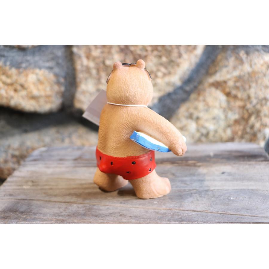 MURATAYA レジンダッドベアー 丘サーファー 3357 村田屋産業 クマ 置物 お洒落 おしゃれ 可愛い かわいい ぶさかわいい 面白い オーナメント ガーデニング : グリーンプラザ ...