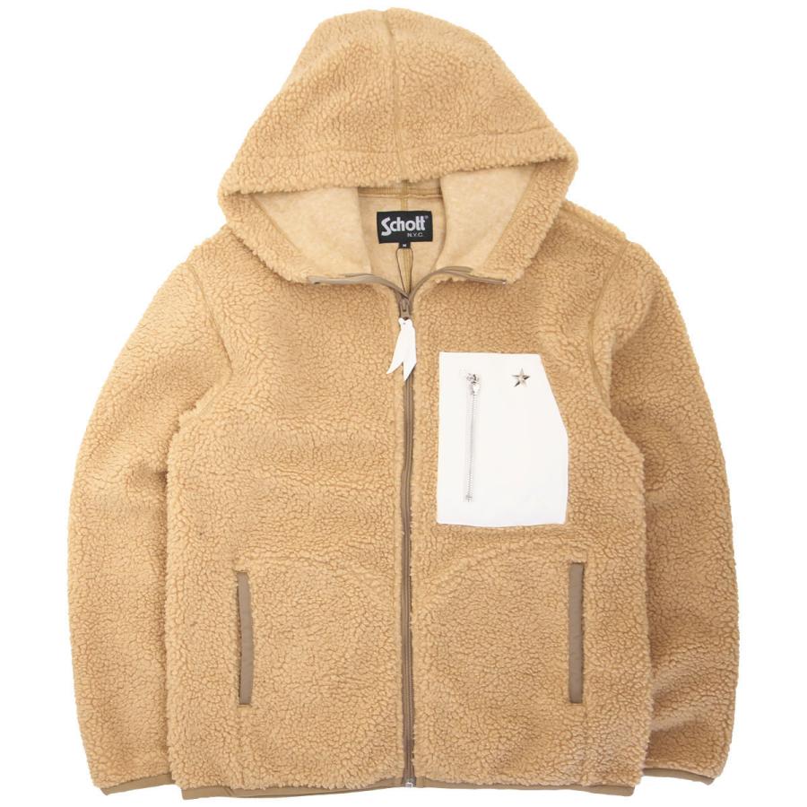 Schott N.Y.C ショット 鹿革 ポケット ボアフリース ジャケット Schott N.Y.C ショット 鹿革 ポケット ボアフリース ジャケット