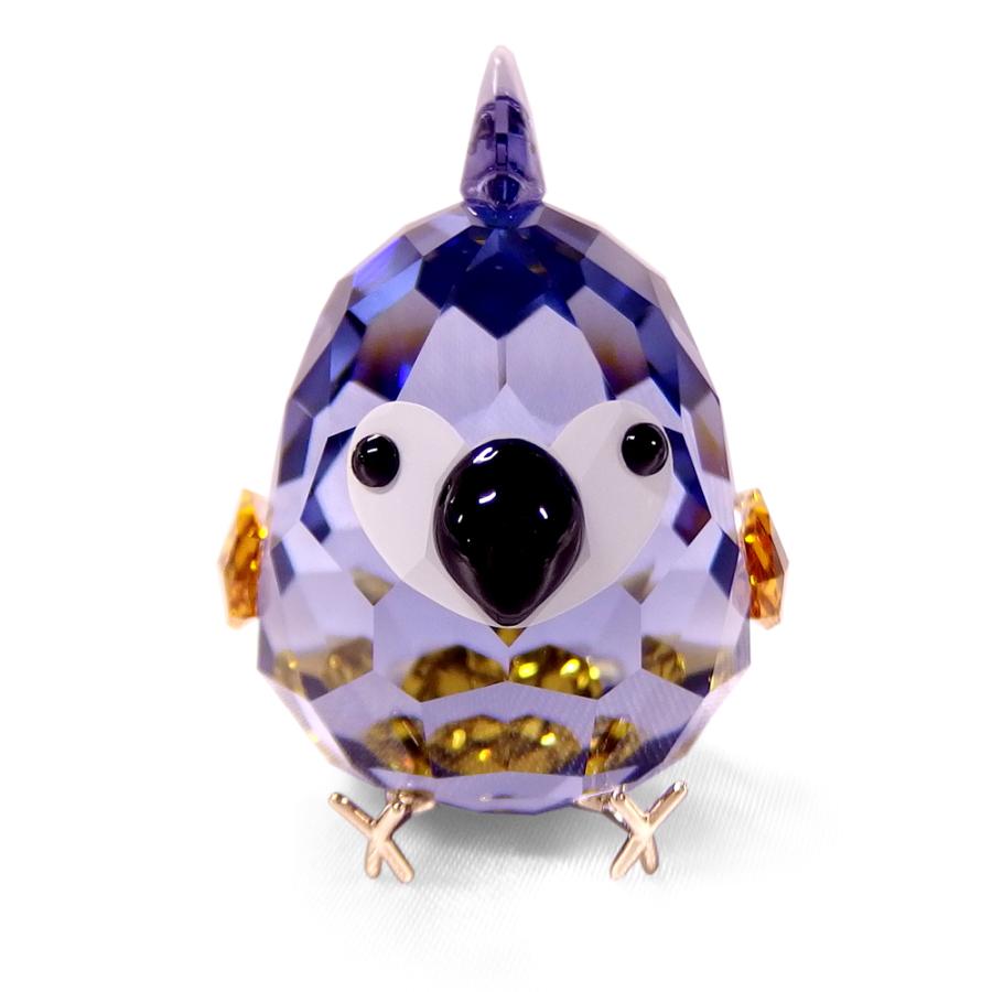 SWAROVSKI スワロフスキー クリスタル フィギュア All you Need are Birds コンゴウインコ パープル ...