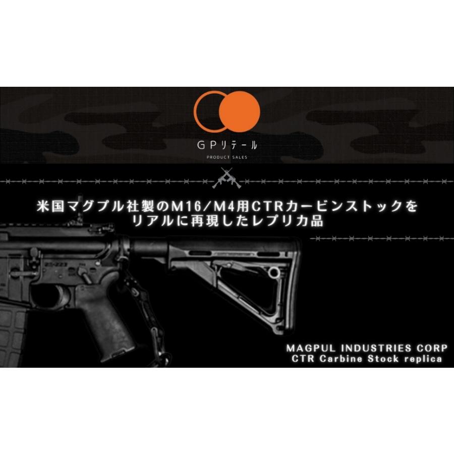 GPリテール MAGPUL マグプルタイプ リアル刻印 CTRカービンストック レプリカ M4 M16等に対応 ラバー製バットパッドにも刻印あり (0.3インチ, オリーブドラブ) : GP ...