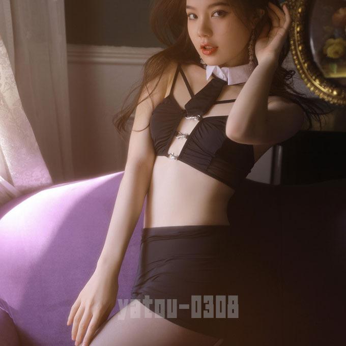 E732 セクシーランジェリー 誘惑デザイン 秘書 ミニスカート OL ネクタイ 女教師 Tバック コスプレ衣装 ナイトウエア : CosplayHouse Small One - 通販 ...