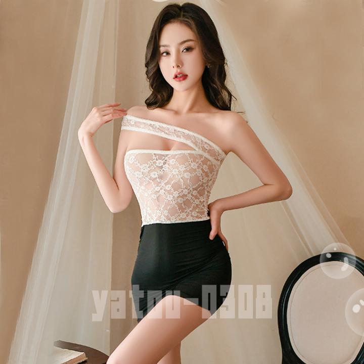 K139 コスプレウェア 透け透け レース バイカラー ミニスカート ワンピース 秘書 OL セクシーランジェリー ナイトウェア : CosplayHouse Small One - 通販 ...