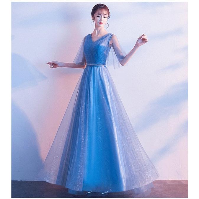 ブライズメイド ドレス ロングドレス 演奏会 ピアノ 発表会 パーティー