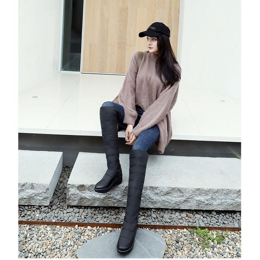 スノーブーツ レディース 秋冬 防寒 裏ボア ロングブーツ ニーハイ