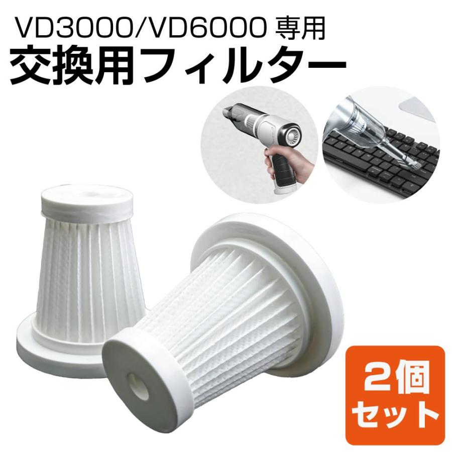 バキュームダスターVDシリーズ用 交換フィルター 2個セット JPN-VDFT | VD3000 VD6000 専用 : GRACETRIM ...