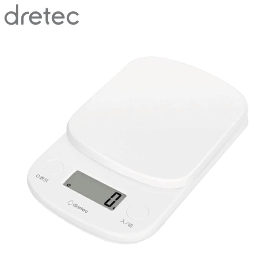 dretec デジタルスケール 1kg ホワイト KS-631WT | デジタルスケール 計量器 コンパクト 薄型 オートパワーオフ機能 省エネ 簡単操作 シンプル キッチン 料理 : ks ...