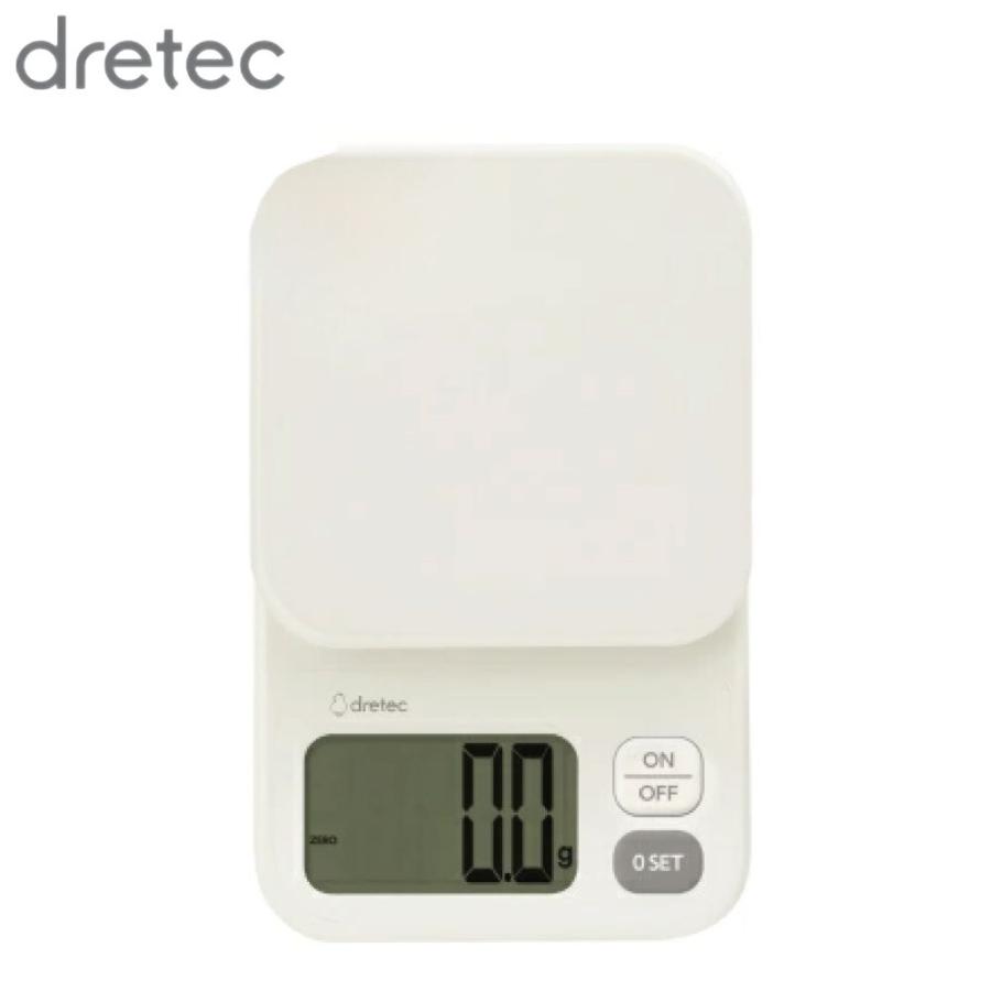 dretec デジタルスケール エクレ 2kg/0.1g ホワイト KS-740WT | 計量器 デジタル 家庭 オフィス 薄型 オートパワーオフ機能 シンプル : GRACETRIM ...
