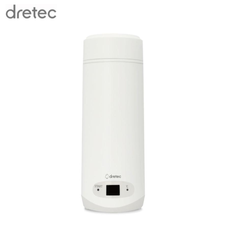 dretec 沸かせる温調ボトル ホワイト PO-166WT| 湯沸かし器 ボトル ポット 小型 携帯 持ち運び アウトドア 赤ちゃん お湯 オフィス ランチ お弁当 旅行 水筒 ...
