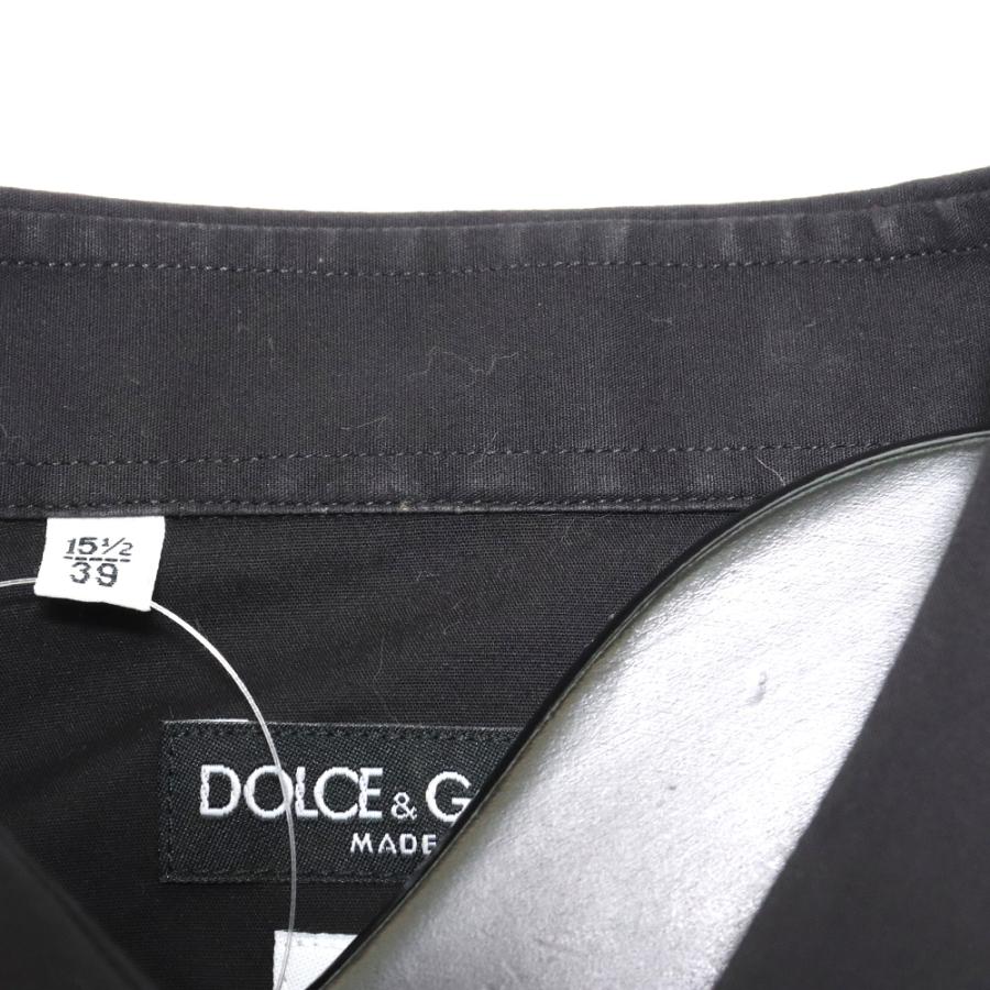 DOLCE&GABBANA ドレスシャツ 長袖シャツ ブラック 39 15 1/2 DOLCE&GABBANA ドレスシャツ 長袖シャツ ブラック 39 15 1/2