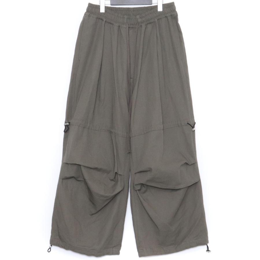 未使用 A.F ARTEFACT STRING-SQUEEZING WIDE PANTS サイズ2 カーキ ag-9093-2 エーエフアーティファクト ドローストリングスワイドパンツ ...