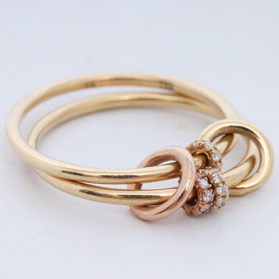 12号 SPINELLI KILCOLLIN 18K YG × RG 1.2mm Bands 3 pave 12号 SPINELLI KILCOLLIN 18K YG × RG 1.2mm Bands 3 pave