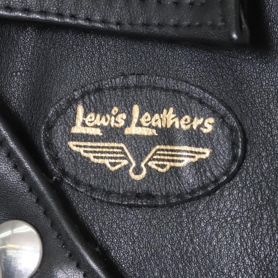 LEWIS LEATHERS LIGHTNING TIGHT FIT 391T COW LEATHER ブラック サイズ34 ルイスレザー カウレザー ダブルライダースジャケット ...