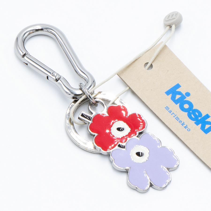 marimekko マリメッコ キーチェーン レッド×ライラック Puhallus Unikko I Kioski key chain ...