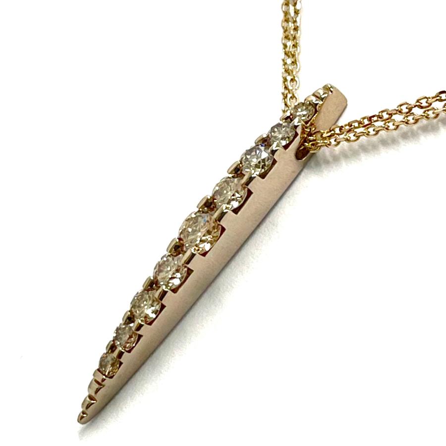 KASHIKEY / カシケイ ネイキッド ダイヤネックレス K18BG 1.00ct ペンダント ブラウンダイヤ ダイヤモンド プレゼント ...