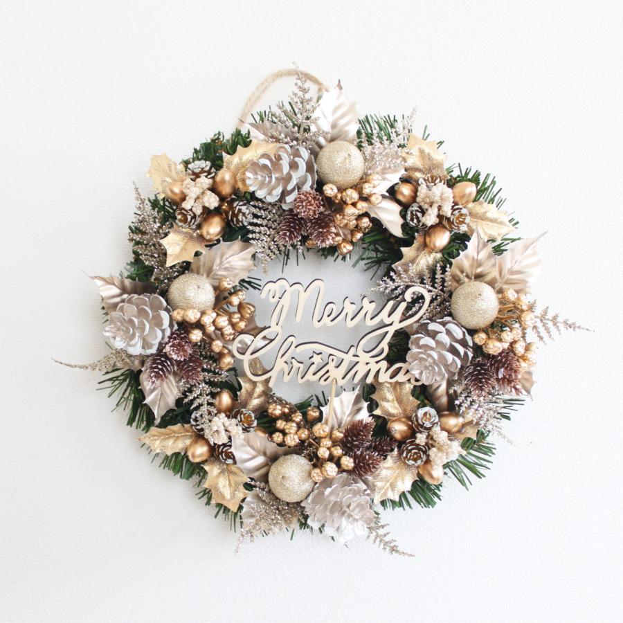 クリスマスリース 直径約23cm 送料無料 アーティフィシャルフラワー 造花 玄関飾り X-3387 : グランドグルー - 通販 - Yahoo!ショッピング