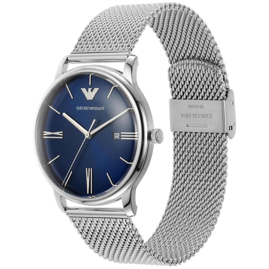 EMPORIO ARMANI エンポリオアルマーニ 腕時計 メンズ 3針デイトウォッチ ステンレススチールメッシュ AR11571 ...